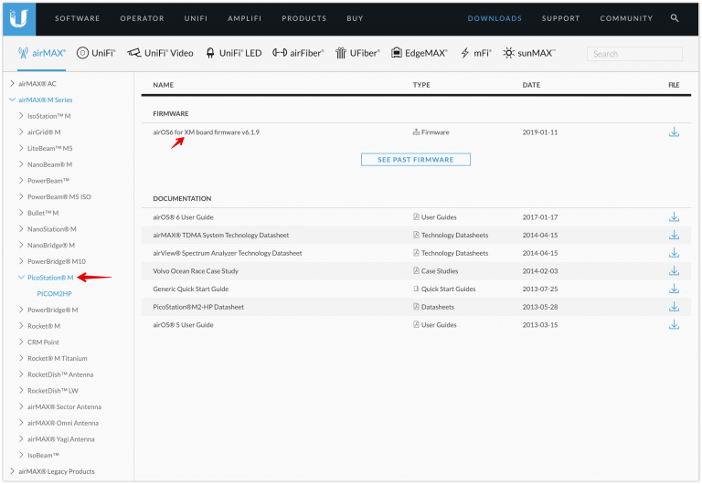 Flashing AirOS from UniFi on a PicoStation M2
