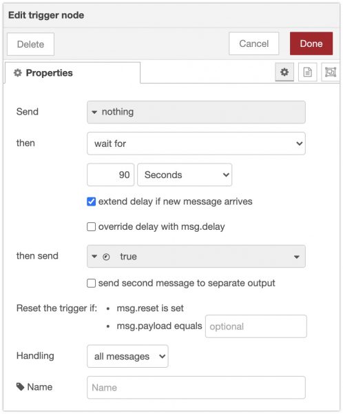 Controlling lighting with motion via Node-Red