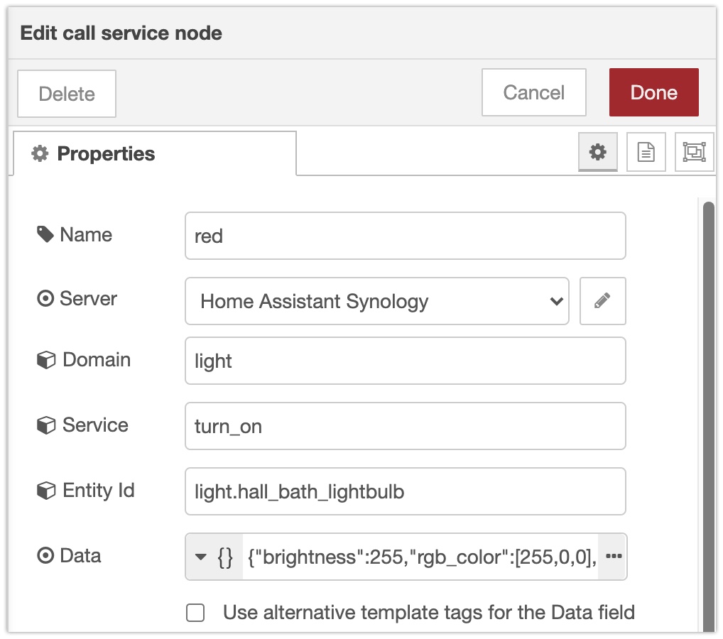 Controlling lighting with motion via Node-Red